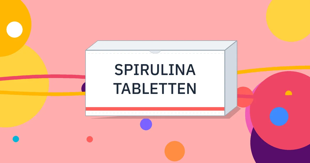 Symbolbild: Packung mit der Aufschrift SPIRULINA TABLETTEN (PZN 19846283) – Verfügbarkeit und Bezug in Apotheken in Frankfurt am Main