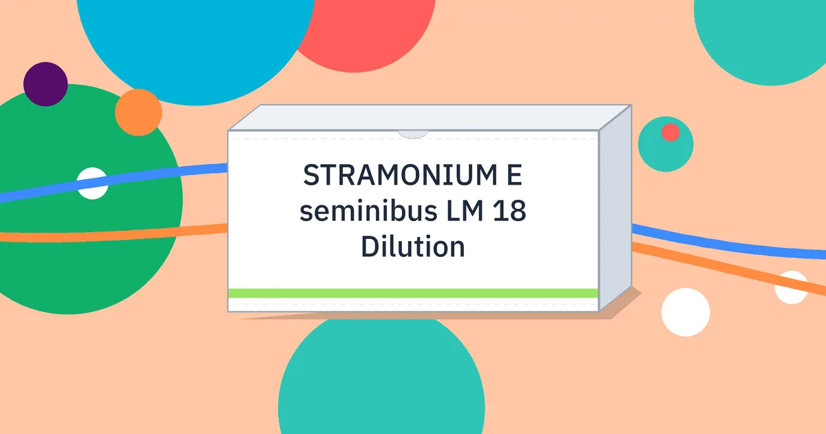 Symbolbild: Packung mit der Aufschrift STRAMONIUM E seminibus LM 18 Dilution (PZN 13202337) – Verfügbarkeit und Bezug in Apotheken in Frankfurt am Main