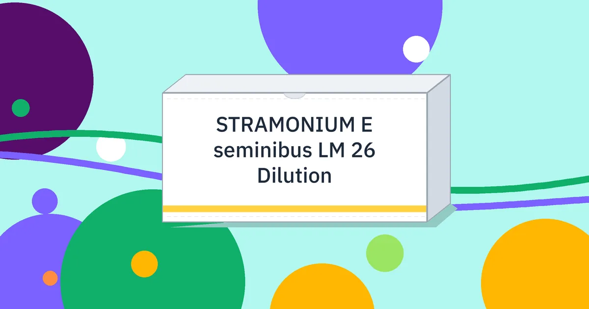 Symbolbild: Packung mit der Aufschrift STRAMONIUM E seminibus LM 26 Dilution (PZN 13202432) – Verfügbarkeit und Bezug in Apotheken in Frankfurt am Main