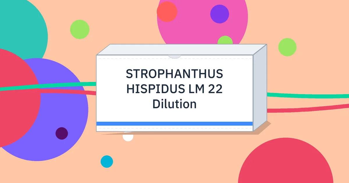 Symbolbild: Packung mit der Aufschrift STROPHANTHUS HISPIDUS LM 22 Dilution (PZN 13205459) – Verfügbarkeit und Bezug in Apotheken in Frankfurt am Main
