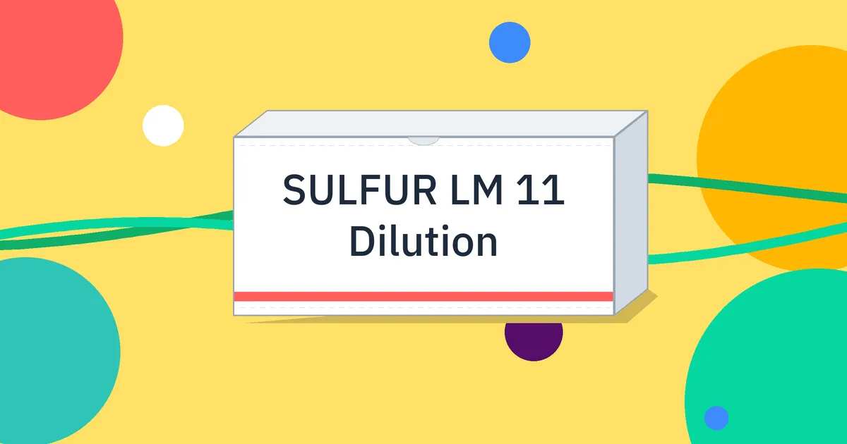 Symbolbild: Packung mit der Aufschrift SULFUR LM 11 Dilution (PZN 13209960) – Verfügbarkeit und Bezug in Apotheken in Frankfurt am Main