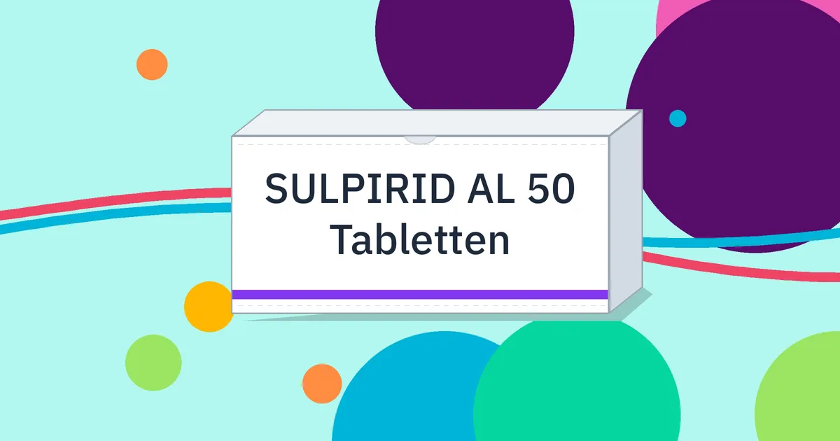 Symbolbild: Packung mit der Aufschrift SULPIRID AL 50 Tabletten (PZN 01545032) – Verfügbarkeit und Bezug in Apotheken in Frankfurt am Main