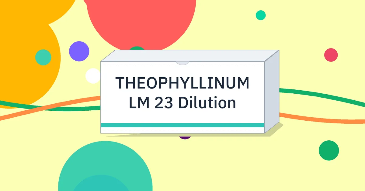 Symbolbild: Packung mit der Aufschrift THEOPHYLLINUM LM 23 Dilution (PZN 13220370) – Verfügbarkeit und Bezug in Apotheken in Frankfurt am Main