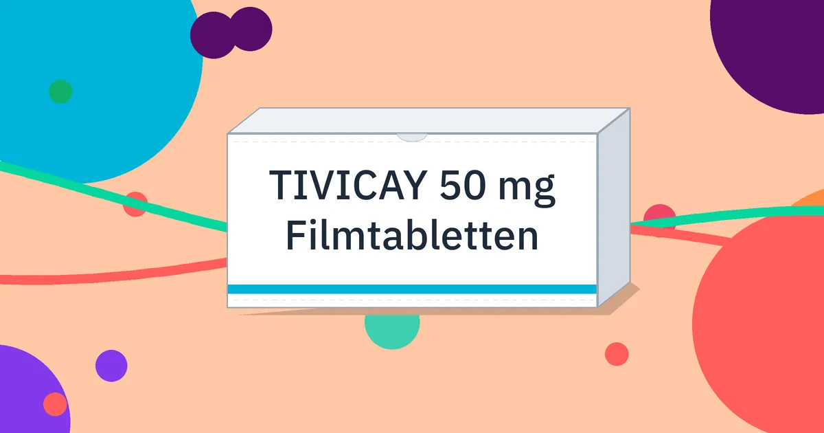 Symbolbild: Packung mit der Aufschrift TIVICAY 50 mg Filmtabletten (PZN 11031682) – Verfügbarkeit und Bezug in Apotheken in Frankfurt am Main