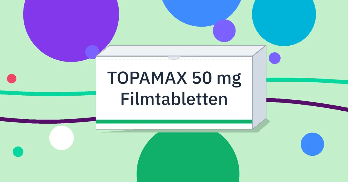 Symbolbild: Packung mit der Aufschrift TOPAMAX 50 mg Filmtabletten (PZN 00026672) – Verfügbarkeit und Bezug in Apotheken in Frankfurt am Main