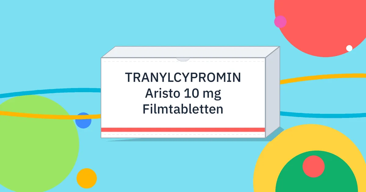 Symbolbild: Packung mit der Aufschrift TRANYLCYPROMIN Aristo 10 mg Filmtabletten (PZN 12461798) – Verfügbarkeit und Bezug in Apotheken in Frankfurt am Main