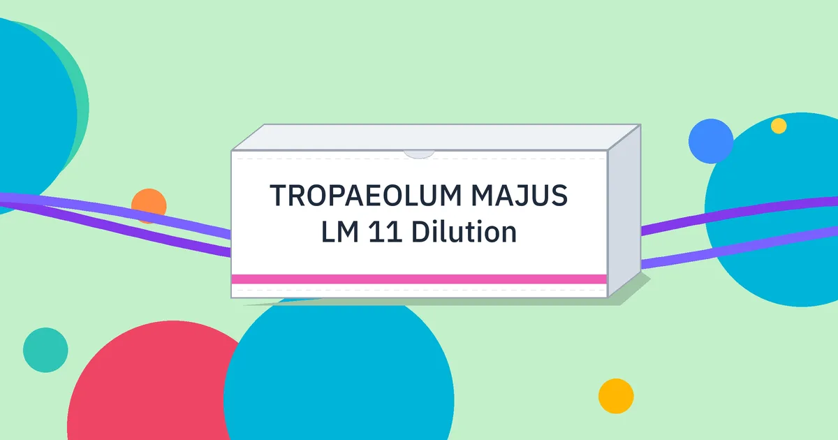 Symbolbild: Packung mit der Aufschrift TROPAEOLUM MAJUS LM 11 Dilution (PZN 13253027) – Verfügbarkeit und Bezug in Apotheken in Frankfurt am Main
