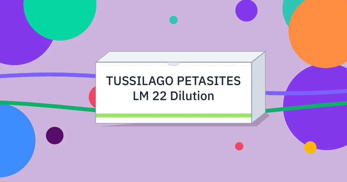 Symbolbild: Packung mit der Aufschrift TUSSILAGO PETASITES LM 22 Dilution (PZN 13254446) – Verfügbarkeit und Bezug in Apotheken in Frankfurt am Main