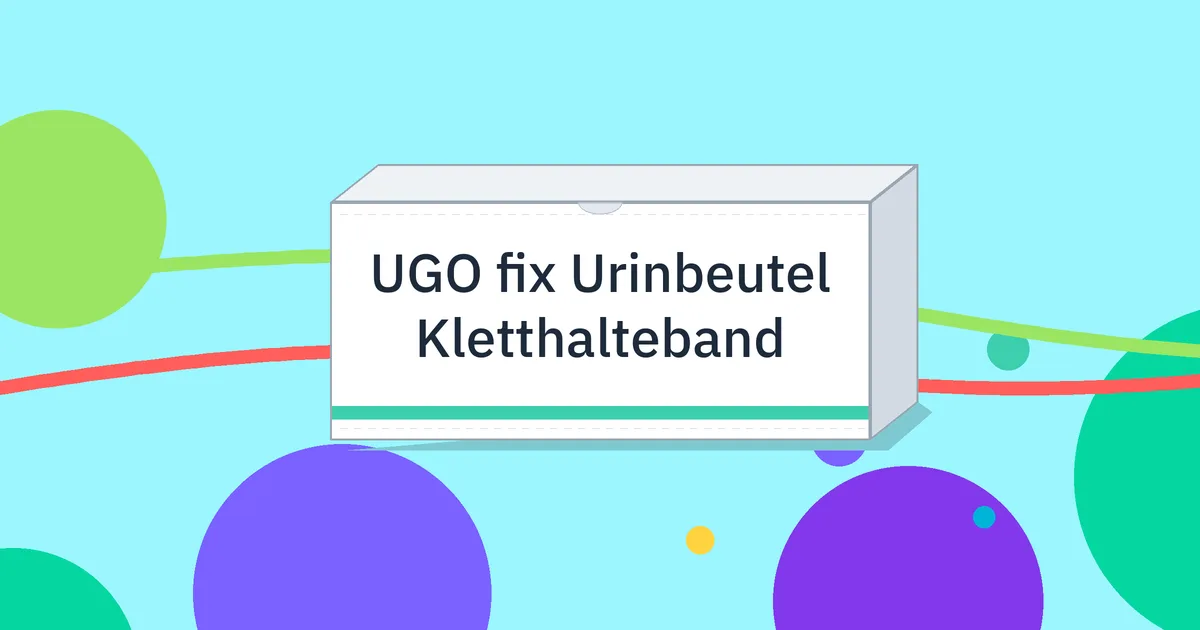 Symbolbild: Packung mit der Aufschrift UGO fix Urinbeutel Kletthalteband (PZN 14401501) – Verfügbarkeit und Bezug in Apotheken in Frankfurt am Main