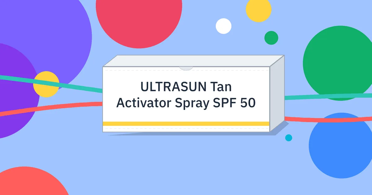 Symbolbild: Packung mit der Aufschrift ULTRASUN Tan Activator Spray SPF 50 (PZN 19889714) – Verfügbarkeit und Bezug in Apotheken in Frankfurt am Main