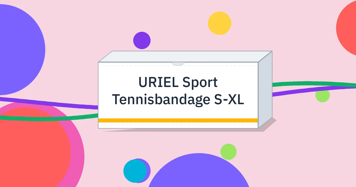 Symbolbild: Packung mit der Aufschrift URIEL Sport Tennisbandage S-XL (PZN 01556679) – Verfügbarkeit und Bezug in Apotheken in Frankfurt am Main