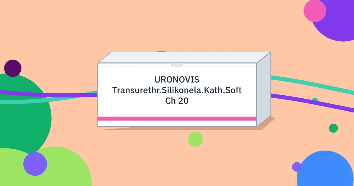 Symbolbild: Packung mit der Aufschrift URONOVIS Transurethr.Silikonela.Kath.Soft Ch 20 (PZN 02351956) – Verfügbarkeit und Bezug in Apotheken in Frankfurt am Main