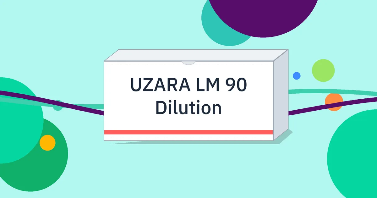 Symbolbild: Packung mit der Aufschrift UZARA LM 90 Dilution (PZN 13260429) – Verfügbarkeit und Bezug in Apotheken in Frankfurt am Main