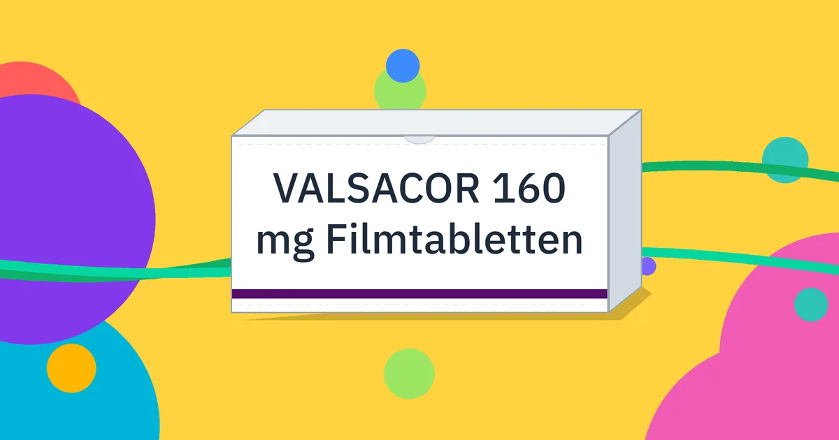 Symbolbild: Packung mit der Aufschrift VALSACOR 160 mg Filmtabletten (PZN 09269637) – Verfügbarkeit und Bezug in Apotheken in Frankfurt am Main