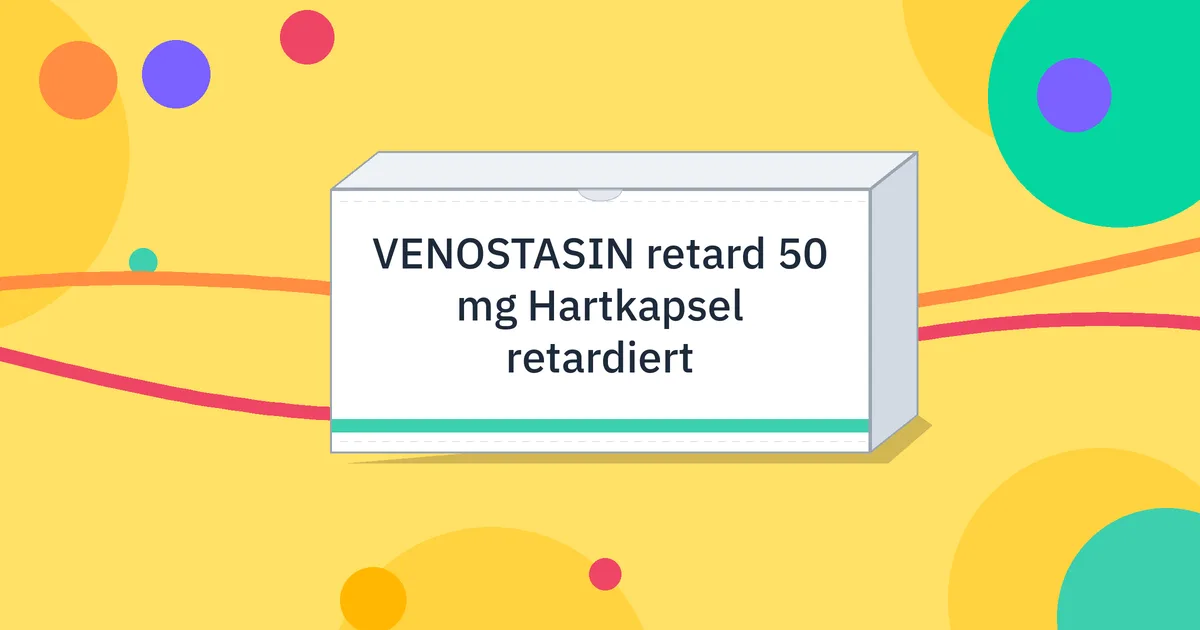 Symbolbild: Packung mit der Aufschrift VENOSTASIN retard 50 mg Hartkapsel retardiert (PZN 02181767) – Verfügbarkeit und Bezug in Apotheken in Frankfurt am Main