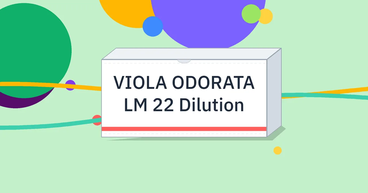 Symbolbild: Packung mit der Aufschrift VIOLA ODORATA LM 22 Dilution (PZN 13275537) – Verfügbarkeit und Bezug in Apotheken in Frankfurt am Main
