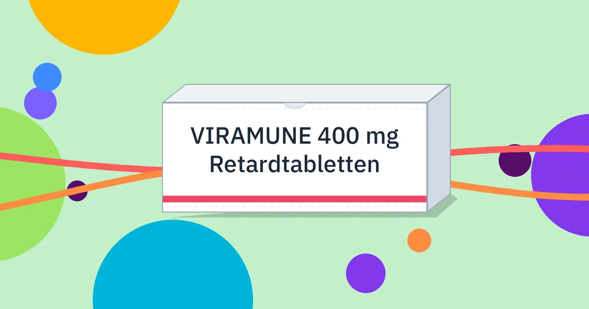 Symbolbild: Packung mit der Aufschrift VIRAMUNE 400 mg Retardtabletten (PZN 11695809) – Verfügbarkeit und Bezug in Apotheken in Frankfurt am Main