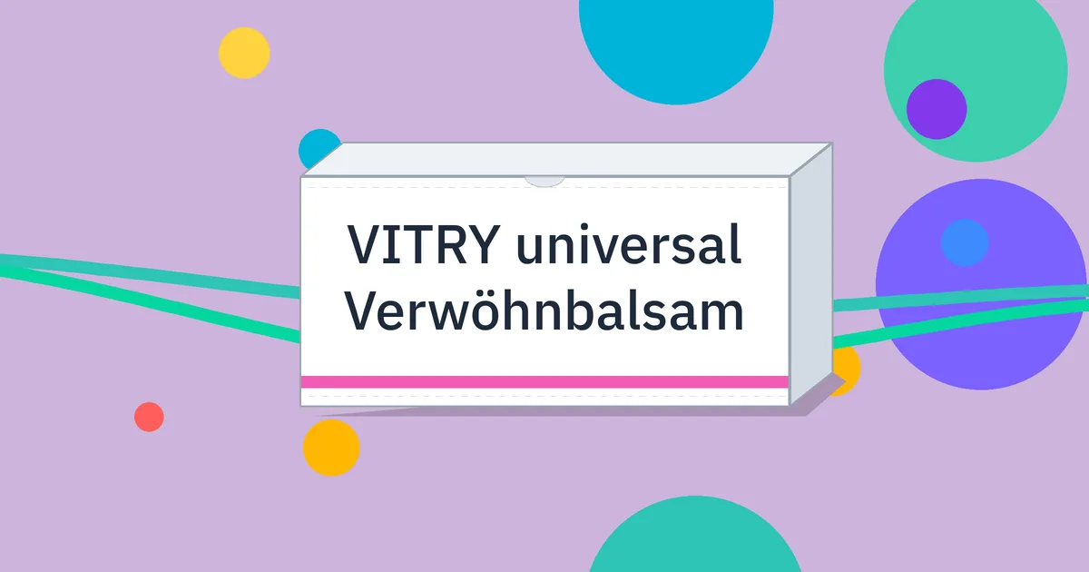 Symbolbild: Packung mit der Aufschrift VITRY universal Verwöhnbalsam (PZN 17482345) – Verfügbarkeit und Bezug in Apotheken in Frankfurt am Main
