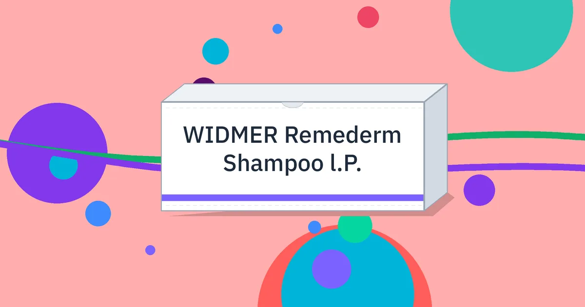 Symbolbild: Packung mit der Aufschrift WIDMER Remederm Shampoo l.P. (PZN 07098781) – Verfügbarkeit und Bezug in Apotheken in Frankfurt am Main