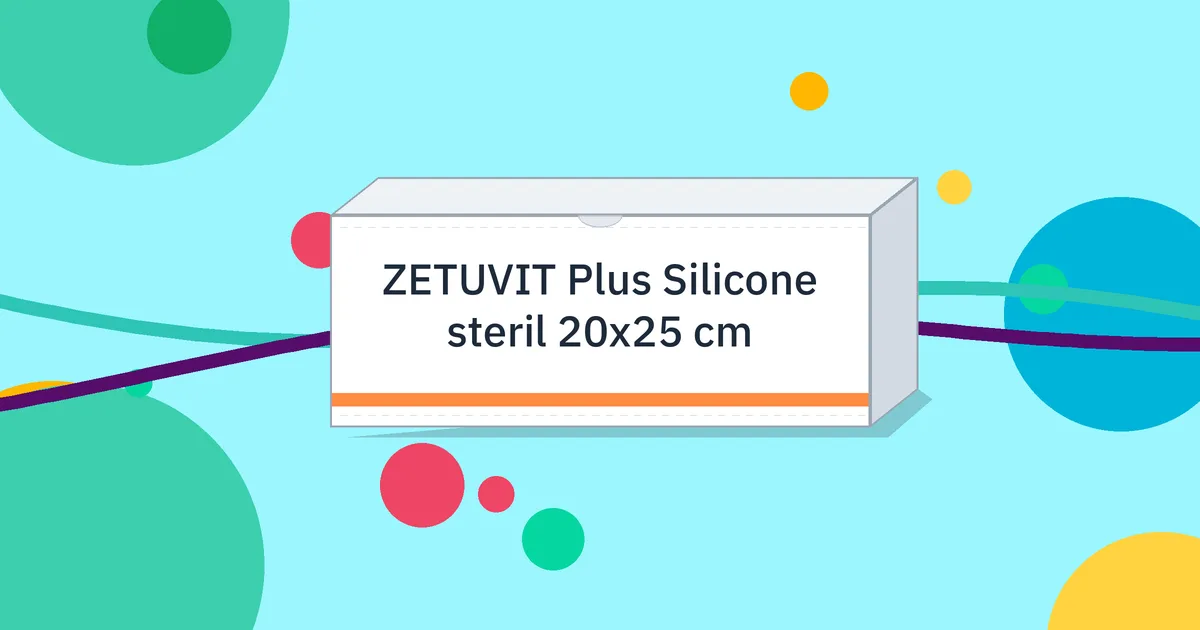 Symbolbild: Packung mit der Aufschrift ZETUVIT Plus Silicone steril 20x25 cm (PZN 20025752) – Verfügbarkeit und Bezug in Apotheken in Frankfurt am Main