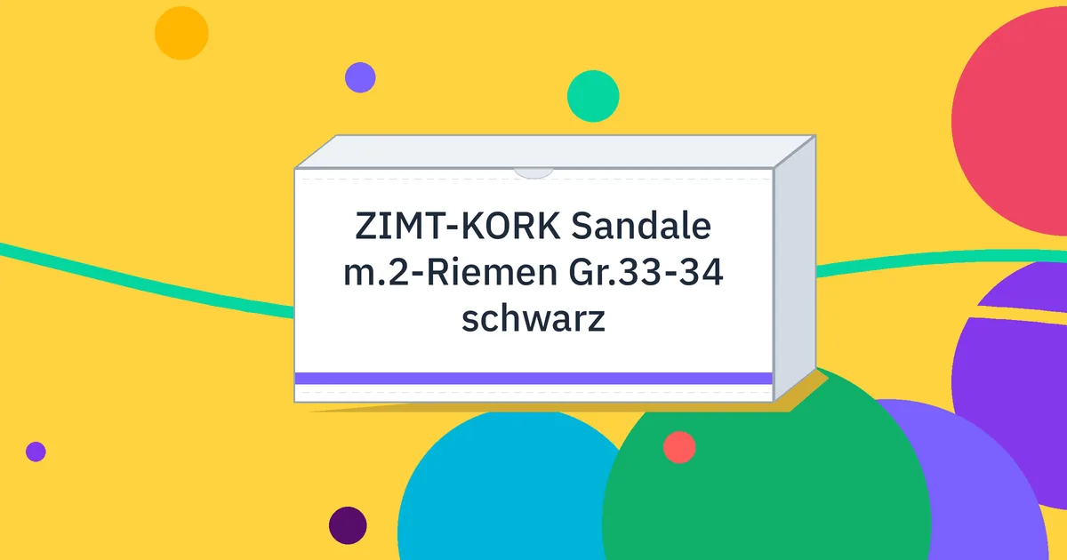 Symbolbild: Packung mit der Aufschrift ZIMT-KORK Sandale m.2-Riemen Gr.33-34 schwarz (PZN 19265617) – Verfügbarkeit und Bezug in Apotheken in Frankfurt am Main
