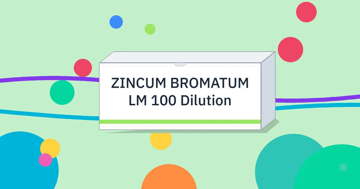 Symbolbild: Packung mit der Aufschrift ZINCUM BROMATUM LM 100 Dilution (PZN 13291967) – Verfügbarkeit und Bezug in Apotheken in Frankfurt am Main