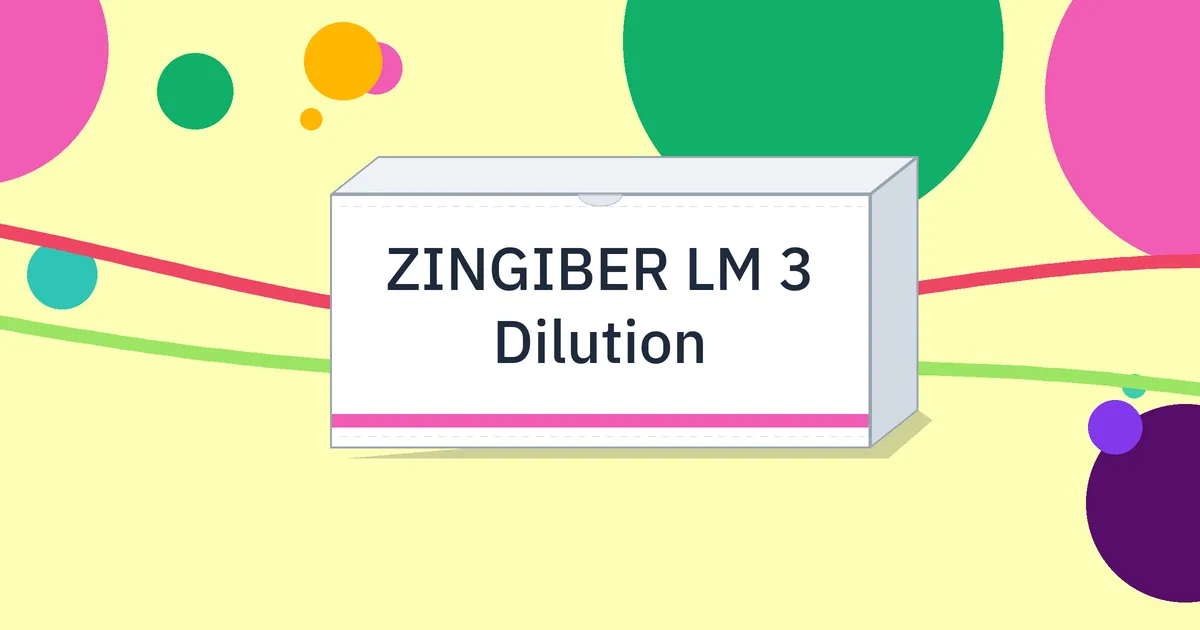Symbolbild: Packung mit der Aufschrift ZINGIBER LM 3 Dilution (PZN 13301559) – Verfügbarkeit und Bezug in Apotheken in Frankfurt am Main