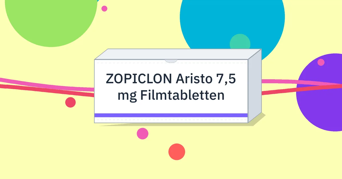 Symbolbild: Packung mit der Aufschrift ZOPICLON Aristo 7,5 mg Filmtabletten (PZN 09706925) – Verfügbarkeit und Bezug in Apotheken in Frankfurt am Main