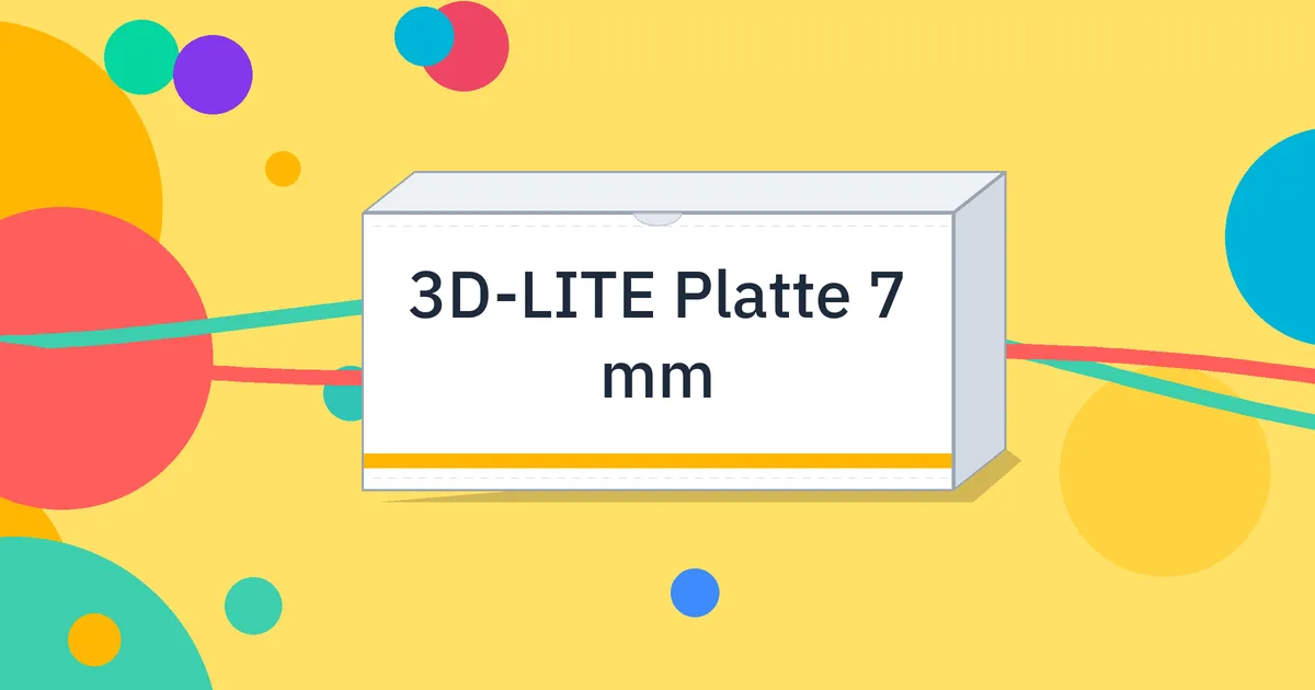 Symbolbild: Packung mit der Aufschrift 3D-LITE Platte 7 mm (PZN 14404899) – Verfügbarkeit und Bezug in Apotheken in Frankfurt am Main