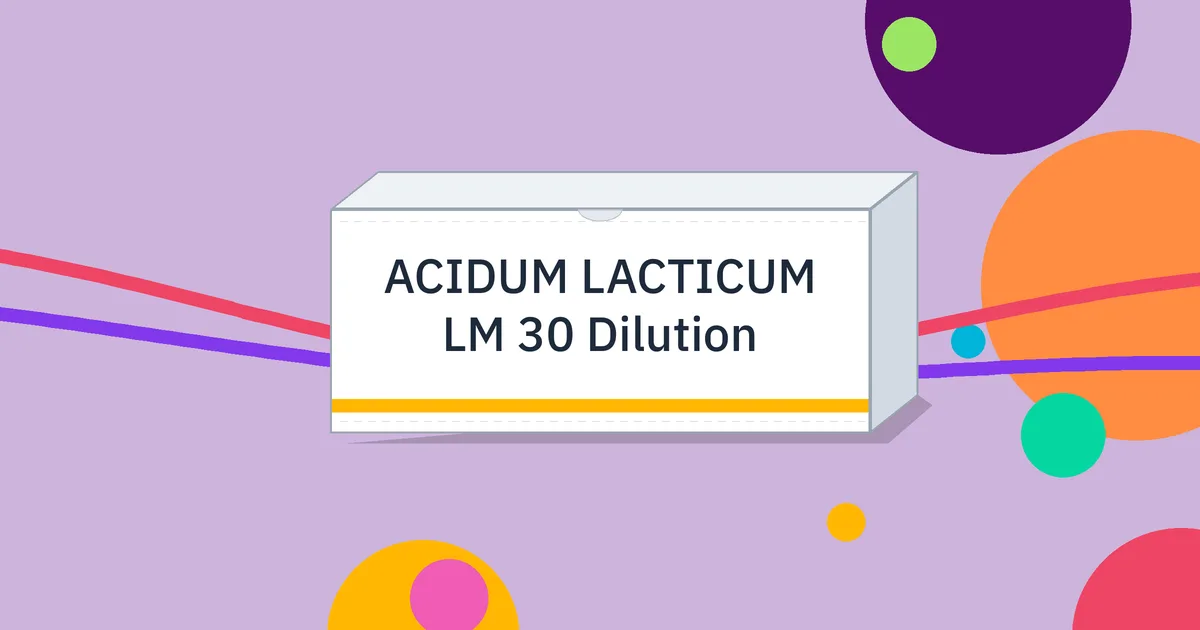 Symbolbild: Packung mit der Aufschrift ACIDUM LACTICUM LM 30 Dilution (PZN 13279624) – Verfügbarkeit und Bezug in Apotheken in Frankfurt am Main