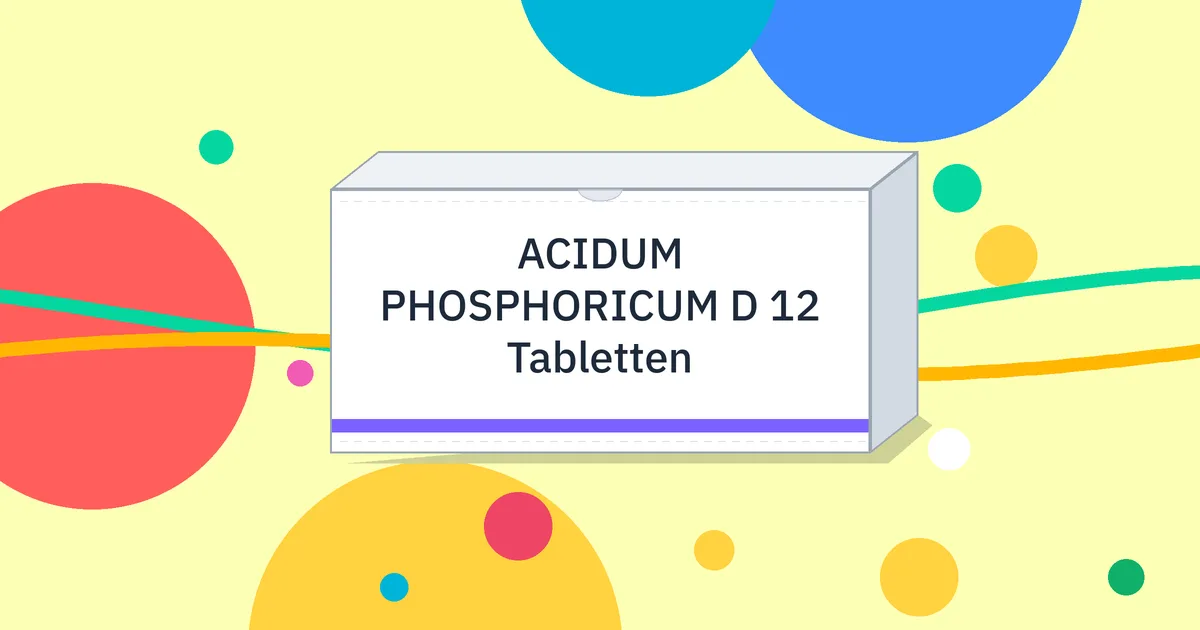 Symbolbild: Packung mit der Aufschrift ACIDUM PHOSPHORICUM D 12 Tabletten (PZN 02119372) – Verfügbarkeit und Bezug in Apotheken in Frankfurt am Main