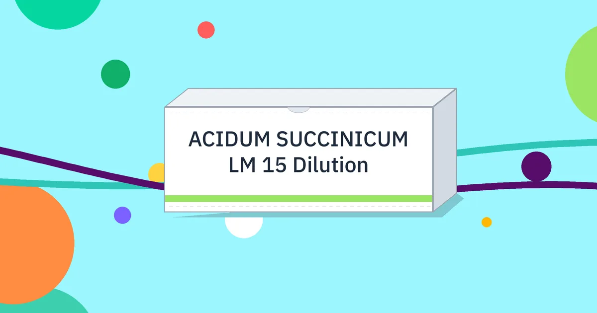 Symbolbild: Packung mit der Aufschrift ACIDUM SUCCINICUM LM 15 Dilution (PZN 13283904) – Verfügbarkeit und Bezug in Apotheken in Frankfurt am Main