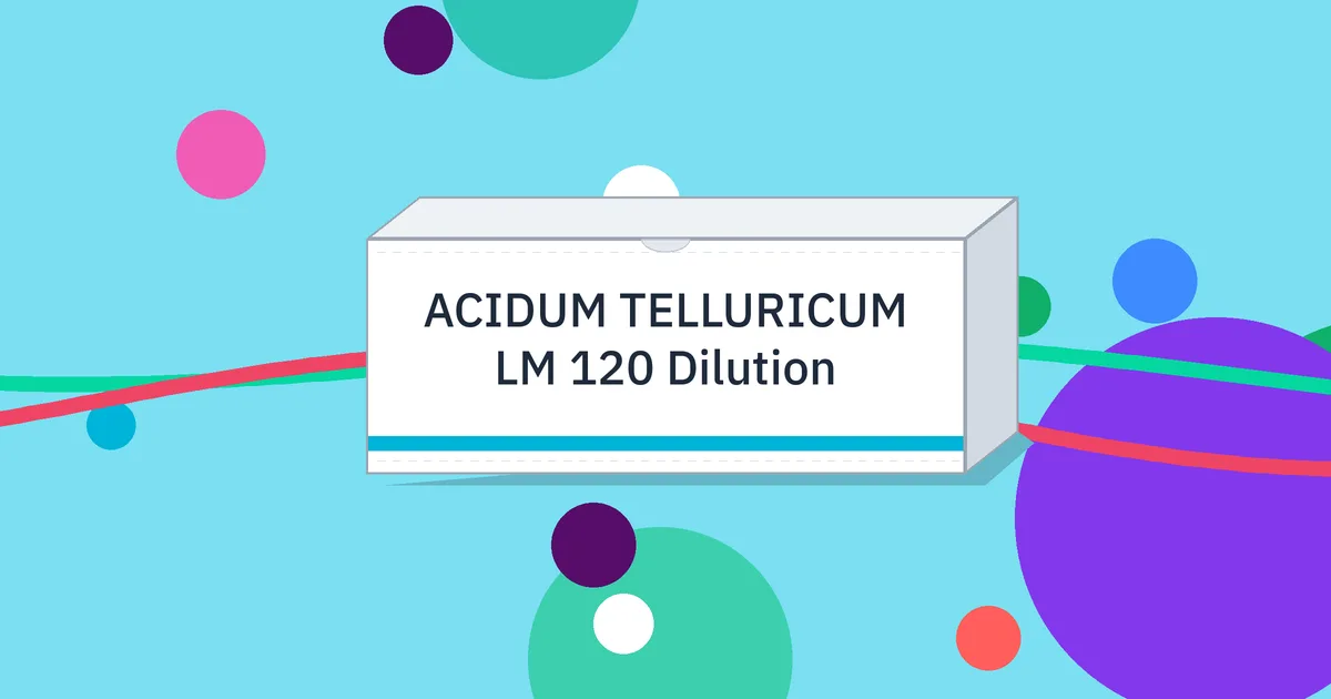Symbolbild: Packung mit der Aufschrift ACIDUM TELLURICUM LM 120 Dilution (PZN 13288356) – Verfügbarkeit und Bezug in Apotheken in Frankfurt am Main