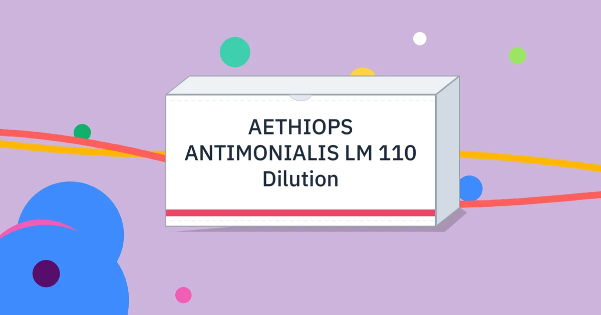 Symbolbild: Packung mit der Aufschrift AETHIOPS ANTIMONIALIS LM 110 Dilution (PZN 13301648) – Verfügbarkeit und Bezug in Apotheken in Frankfurt am Main