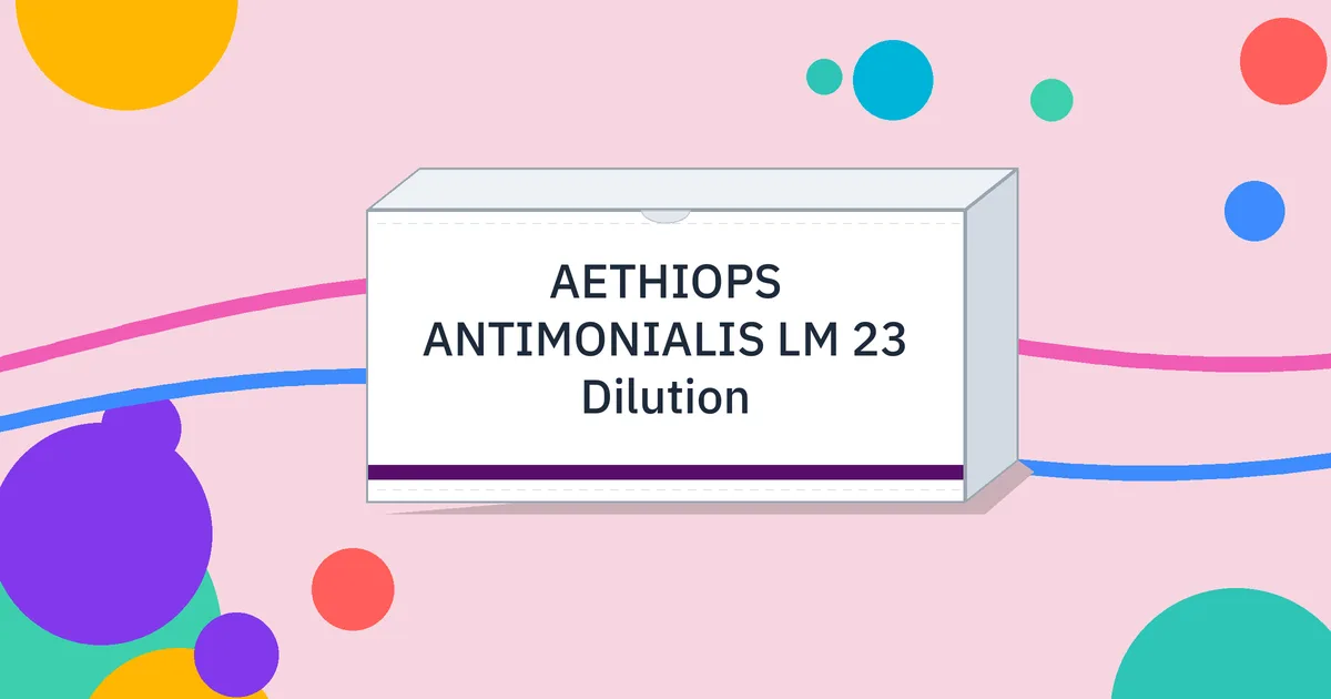 Symbolbild: Packung mit der Aufschrift AETHIOPS ANTIMONIALIS LM 23 Dilution (PZN 13301312) – Verfügbarkeit und Bezug in Apotheken in Frankfurt am Main