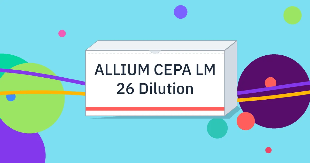 Symbolbild: Packung mit der Aufschrift ALLIUM CEPA LM 26 Dilution (PZN 12756826) – Verfügbarkeit und Bezug in Apotheken in Frankfurt am Main