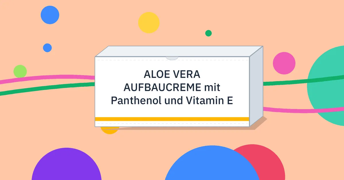 Symbolbild: Packung mit der Aufschrift ALOE VERA AUFBAUCREME mit Panthenol und Vitamin E (PZN 12471704) – Verfügbarkeit und Bezug in Apotheken in Frankfurt am Main