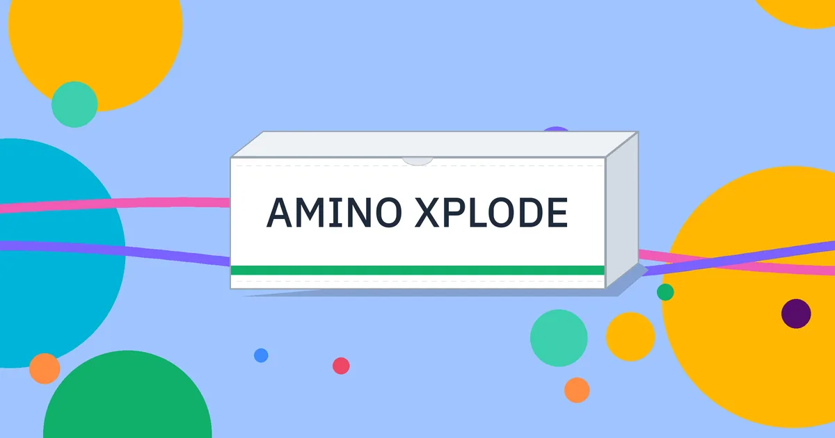 Symbolbild: Packung mit der Aufschrift AMINO XPLODE (PZN 12519167) – Verfügbarkeit und Bezug in Apotheken in Frankfurt am Main