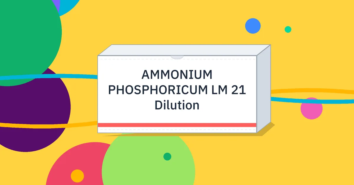 Symbolbild: Packung mit der Aufschrift AMMONIUM PHOSPHORICUM LM 21 Dilution (PZN 13322389) – Verfügbarkeit und Bezug in Apotheken in Frankfurt am Main