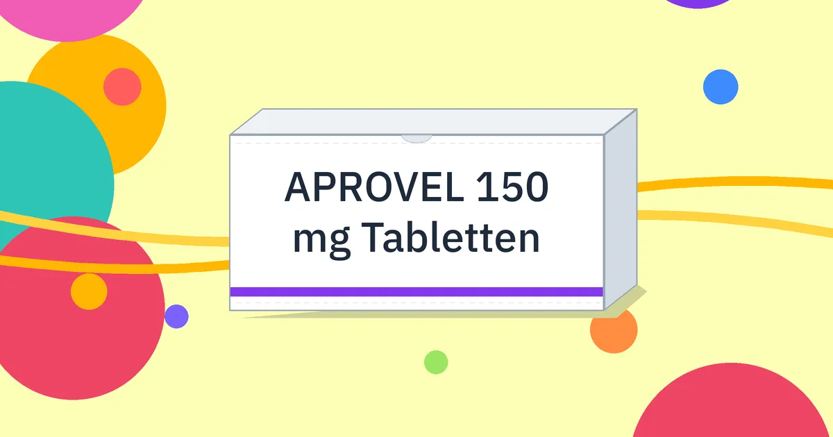Symbolbild: Packung mit der Aufschrift APROVEL 150 mg Tabletten (PZN 10713178) – Verfügbarkeit und Bezug in Apotheken in Frankfurt am Main