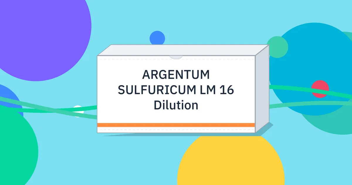 Symbolbild: Packung mit der Aufschrift ARGENTUM SULFURICUM LM 16 Dilution (PZN 12770080) – Verfügbarkeit und Bezug in Apotheken in Frankfurt am Main