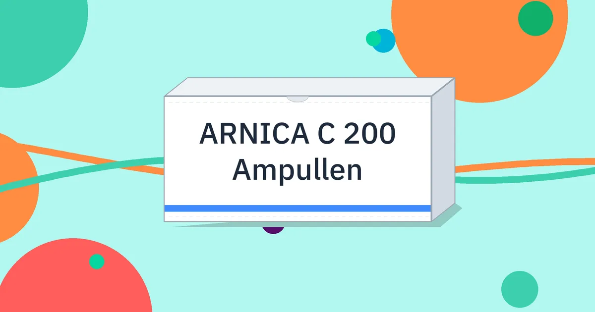 Symbolbild: Packung mit der Aufschrift ARNICA C 200 Ampullen (PZN 11704112) – Verfügbarkeit und Bezug in Apotheken in Frankfurt am Main