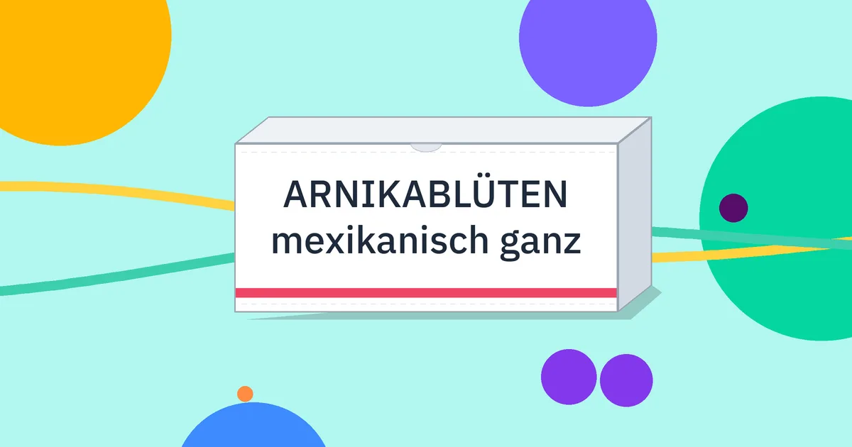 Symbolbild: Packung mit der Aufschrift ARNIKABLÜTEN mexikanisch ganz (PZN 14031091) – Verfügbarkeit und Bezug in Apotheken in Frankfurt am Main