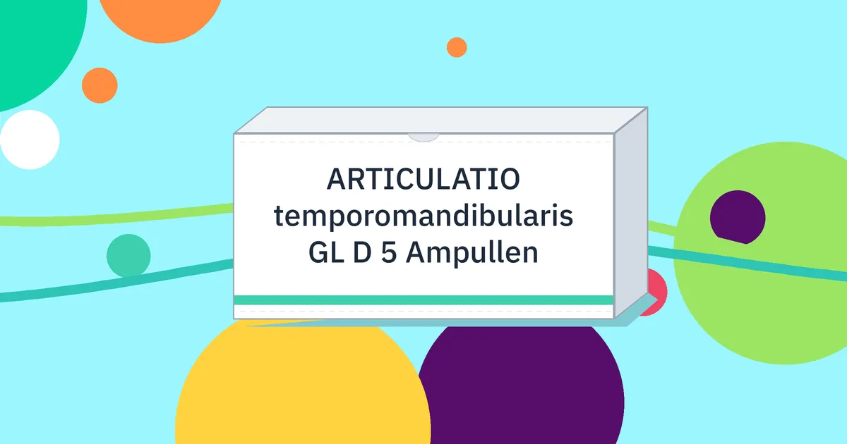 Symbolbild: Packung mit der Aufschrift ARTICULATIO temporomandibularis GL D 5 Ampullen (PZN 02908123) – Verfügbarkeit und Bezug in Apotheken in Frankfurt am Main