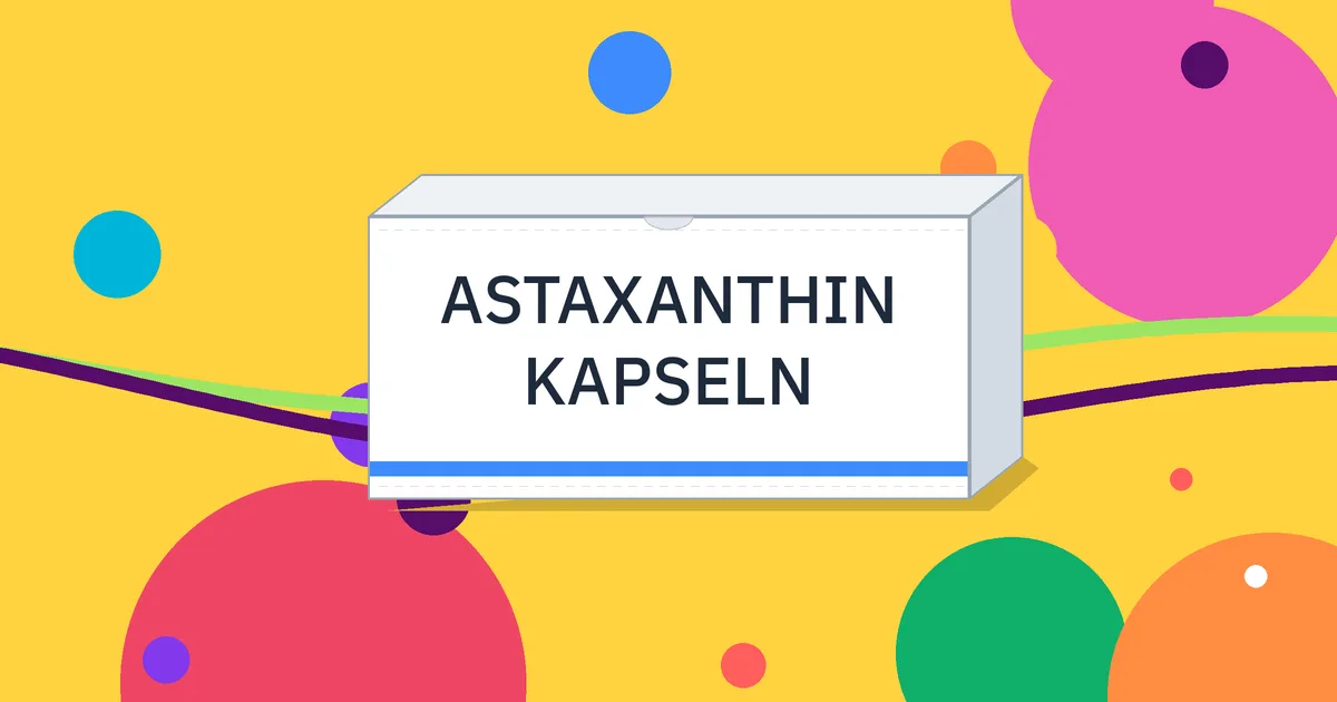 Symbolbild: Packung mit der Aufschrift ASTAXANTHIN KAPSELN (PZN 14040026) – Verfügbarkeit und Bezug in Apotheken in Frankfurt am Main