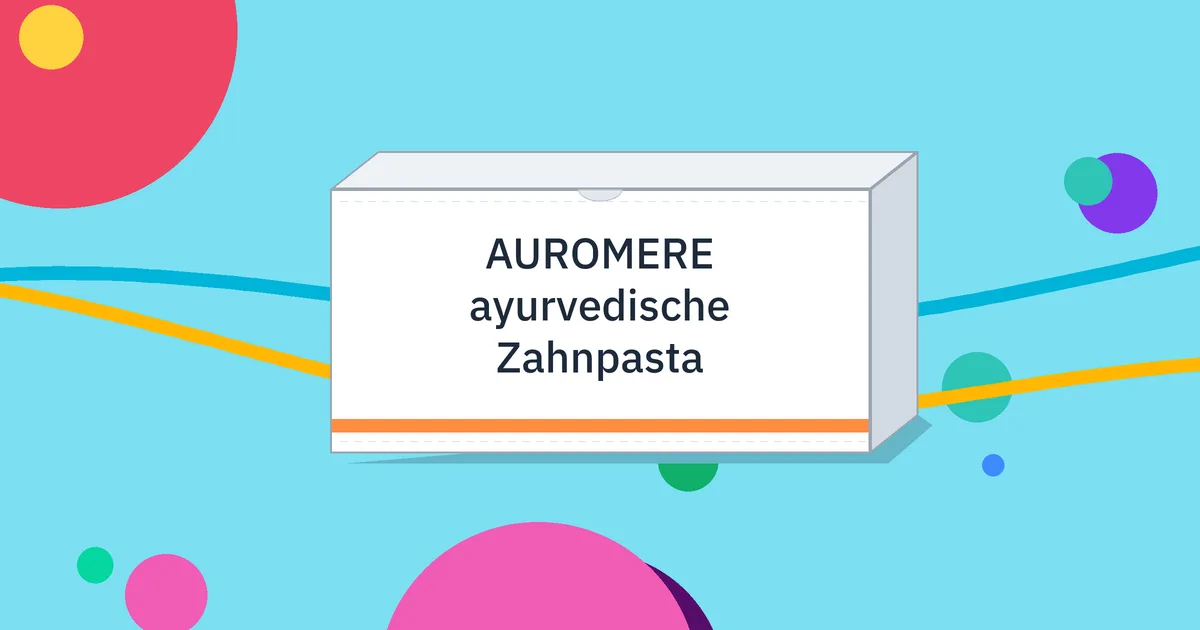 Symbolbild: Packung mit der Aufschrift AUROMERE ayurvedische Zahnpasta (PZN 00959234) – Verfügbarkeit und Bezug in Apotheken in Frankfurt am Main