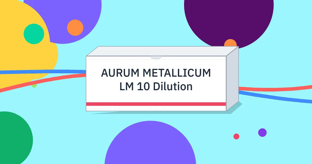 Symbolbild: Packung mit der Aufschrift AURUM METALLICUM LM 10 Dilution (PZN 12785058) – Verfügbarkeit und Bezug in Apotheken in Frankfurt am Main