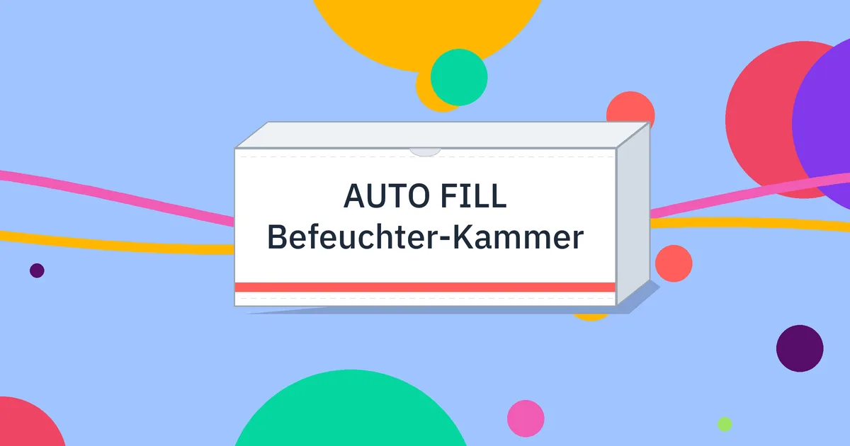 Symbolbild: Packung mit der Aufschrift AUTO FILL Befeuchter-Kammer (PZN 17431483) – Verfügbarkeit und Bezug in Apotheken in Frankfurt am Main