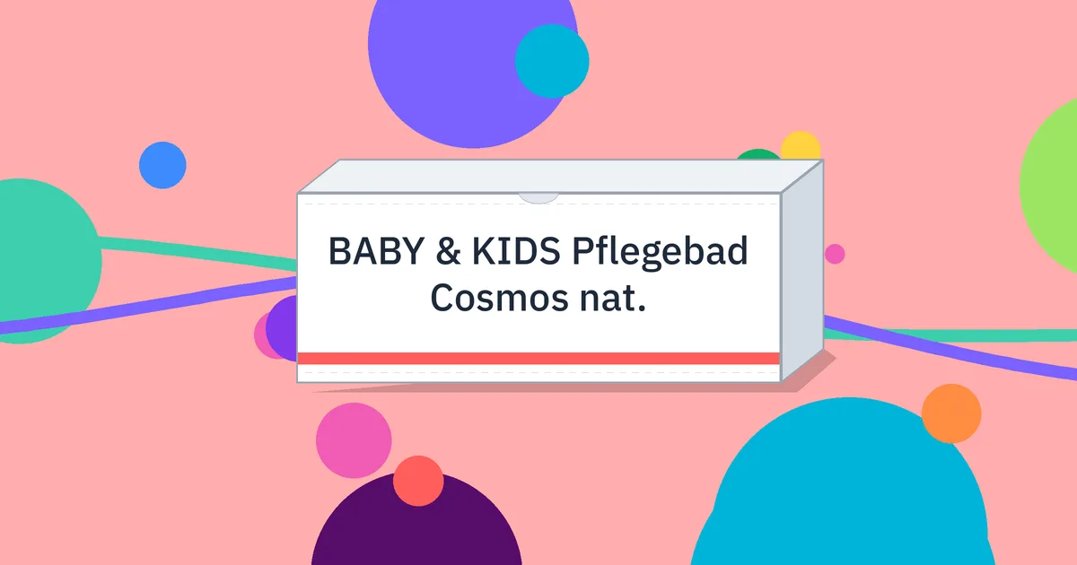 Symbolbild: Packung mit der Aufschrift BABY & KIDS Pflegebad Cosmos nat. (PZN 18113472) – Verfügbarkeit und Bezug in Apotheken in Frankfurt am Main