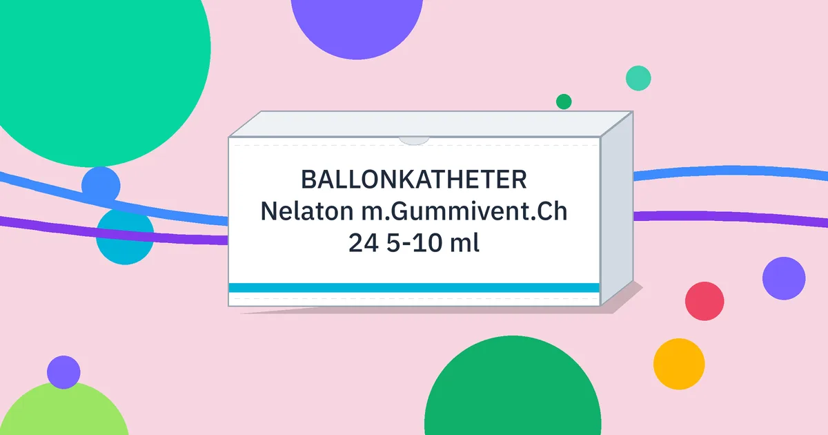 Symbolbild: Packung mit der Aufschrift BALLONKATHETER Nelaton m.Gummivent.Ch 24 5-10 ml (PZN 04041585) – Verfügbarkeit und Bezug in Apotheken in Frankfurt am Main